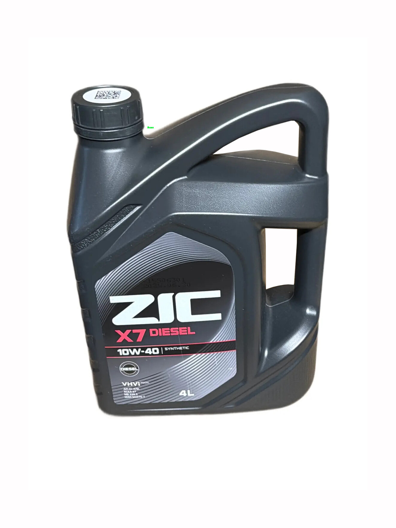 Масло моторное 4л ZIC X7 10W-40 DIESEL, синтетическое, для дизельного двигателя