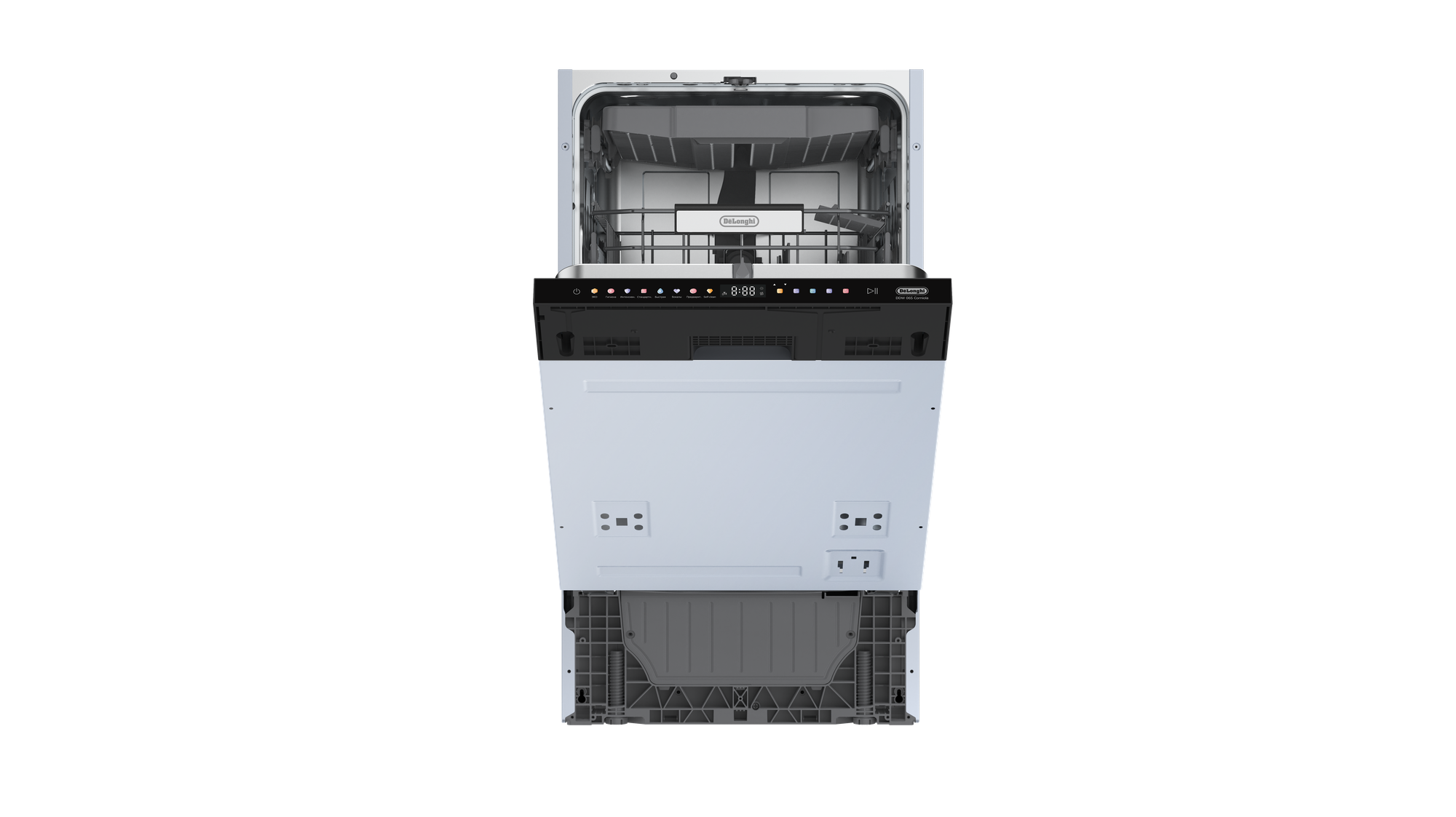 Посудомоечная машина DeLonghi DDW 06S Corniola, встраиваемая, 45 см, инвертор, сушка, луч на полу, автооткрытие двери