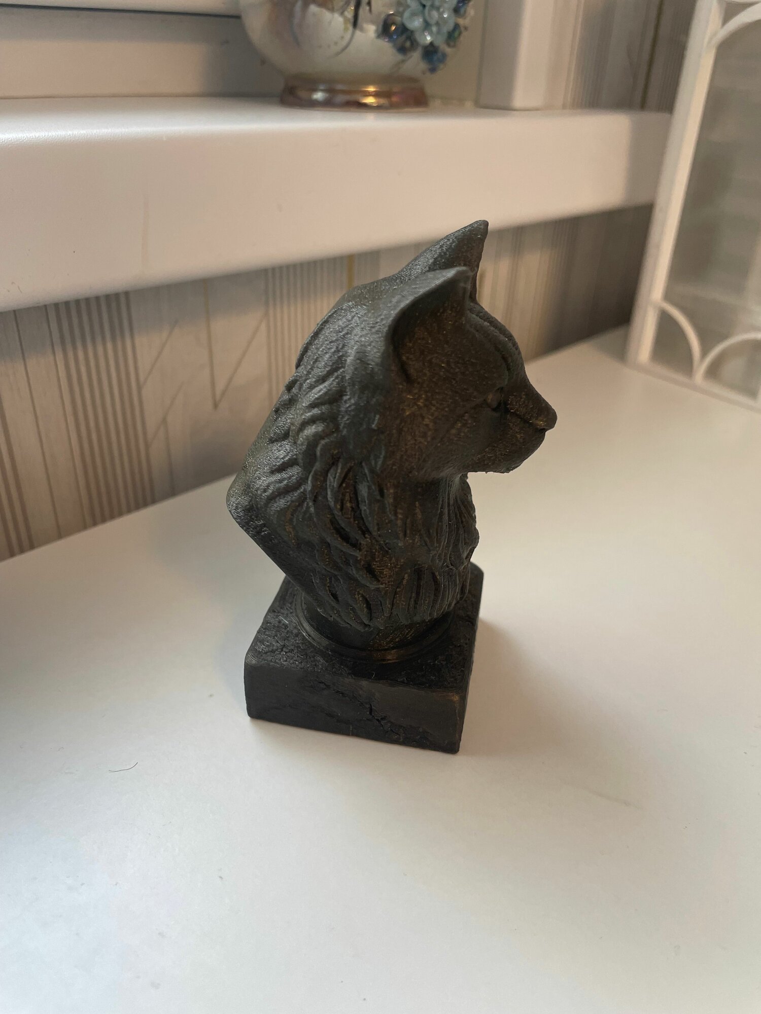 Фигурка Мейн-Кун, 3D печать, пластик, для декора, высота 10см, черная — фото 1