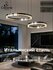 Кольцевая люстра Cassina дымчато-серая LED 140W диаметр 60+80 см с пультом для г...