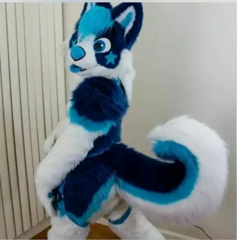 Карнавальный костюм, Ростовая кукла, mascot costume, Синяя белая лисица