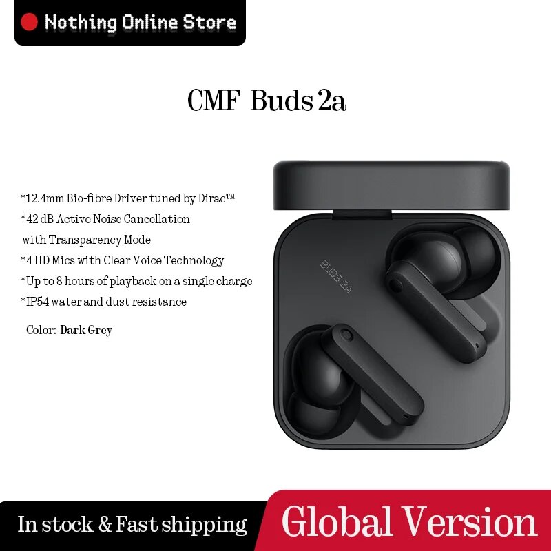 CMF Buds 2a Беспроводные наушники Черный, Dark Grey