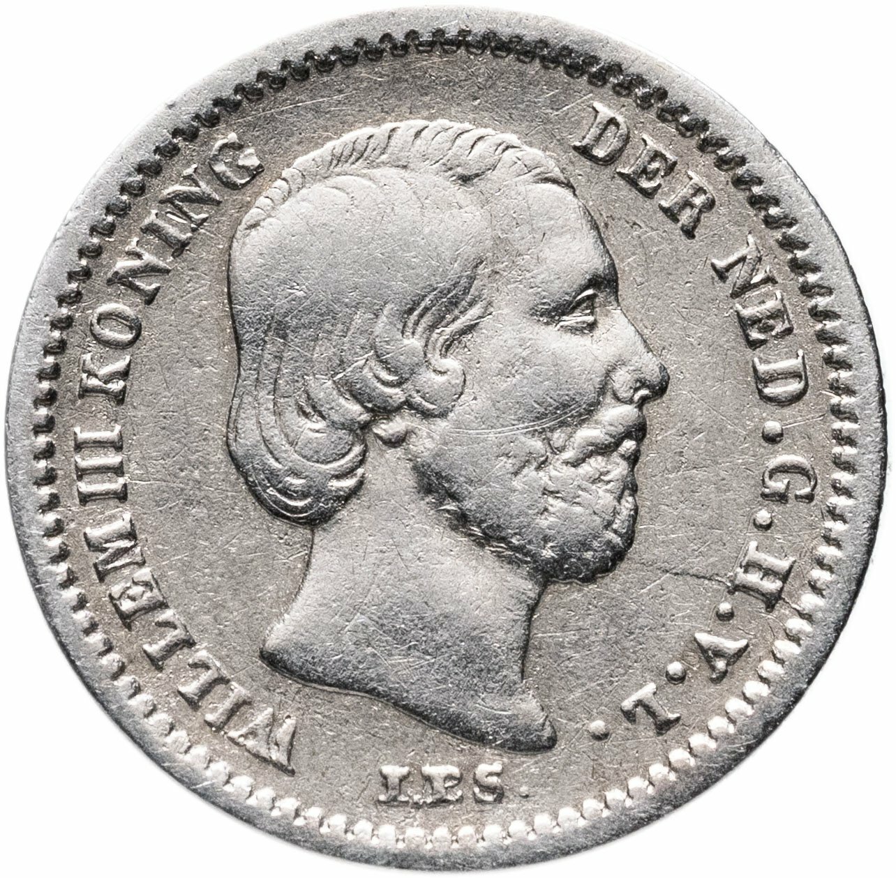 Нидерланды 5 центов cents 1850, Серебро 640, в сохранности VF-XF