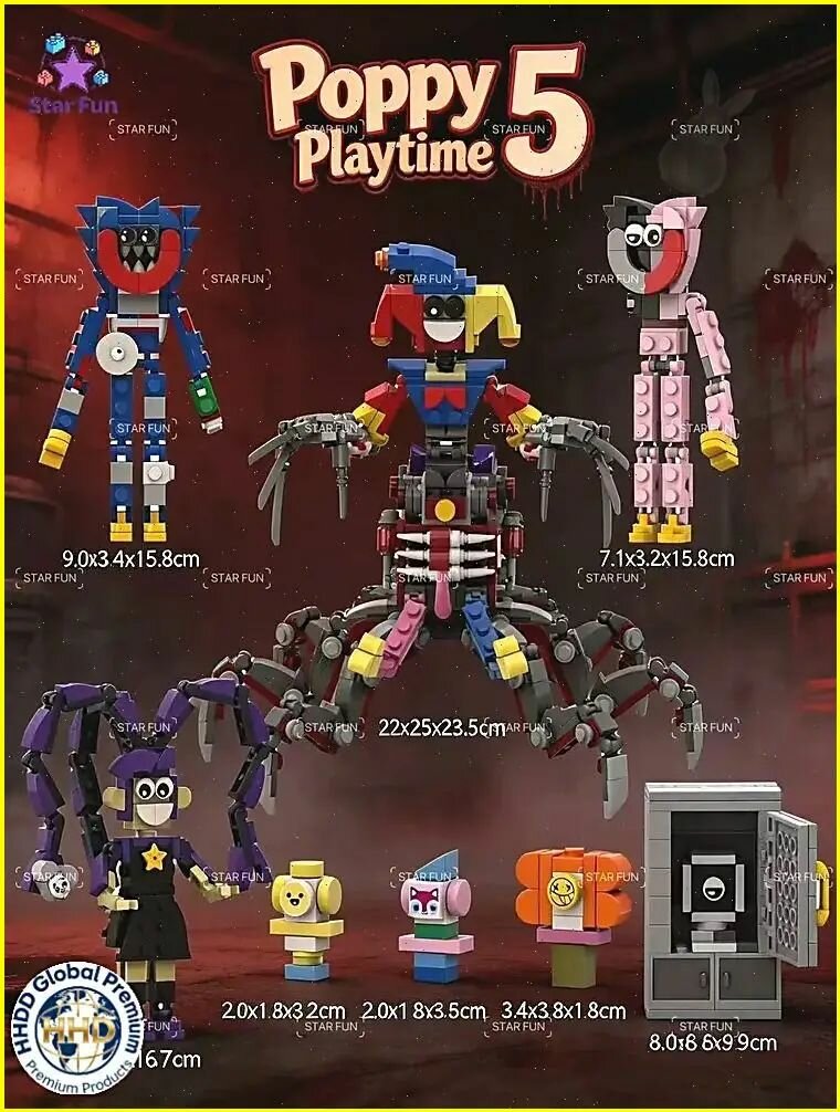 Конструктор Poppy Playtime Chapter 5 861 деталей для сборки модели