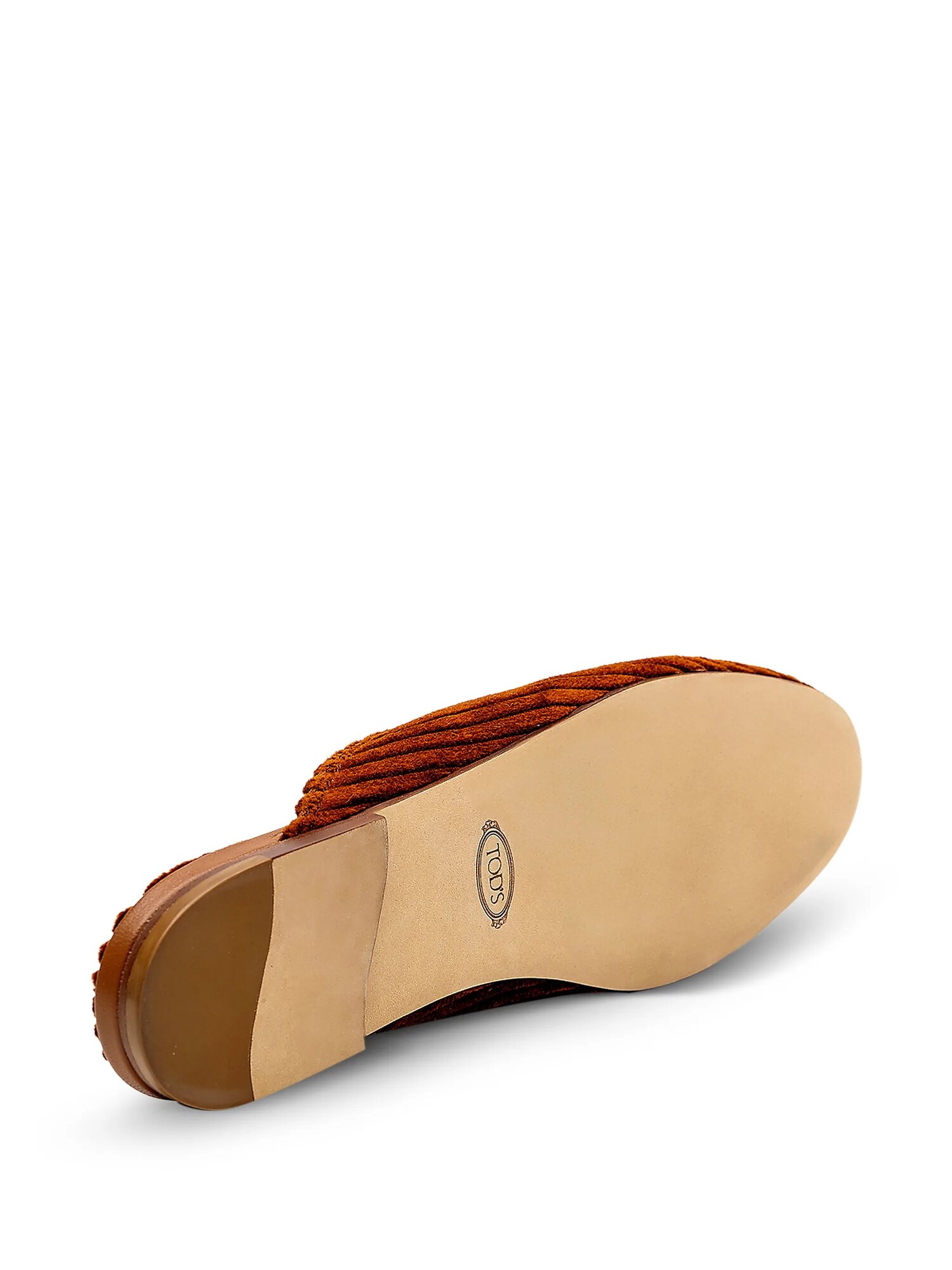 Мюли Tod's Cotton flat mules, размер 40, коричневый — фото 1