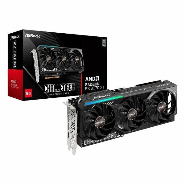 Видеокарта ASRock Radeon RX 9070 XT Challenger 16GB