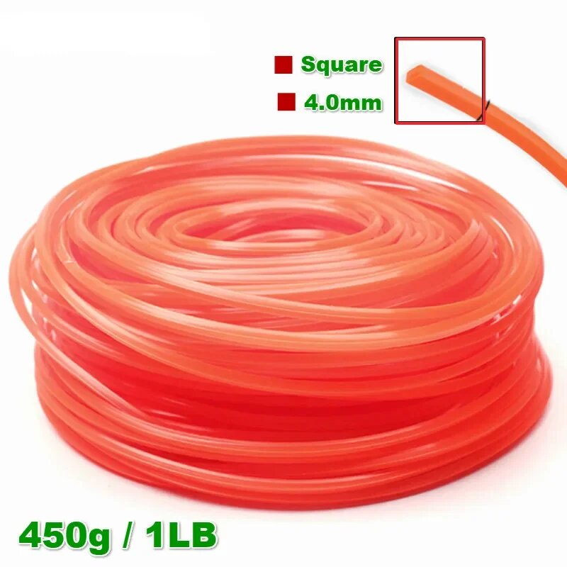 FINCEL Нейлоновая леска для триммера 4 мм 4.0 Square 1LB