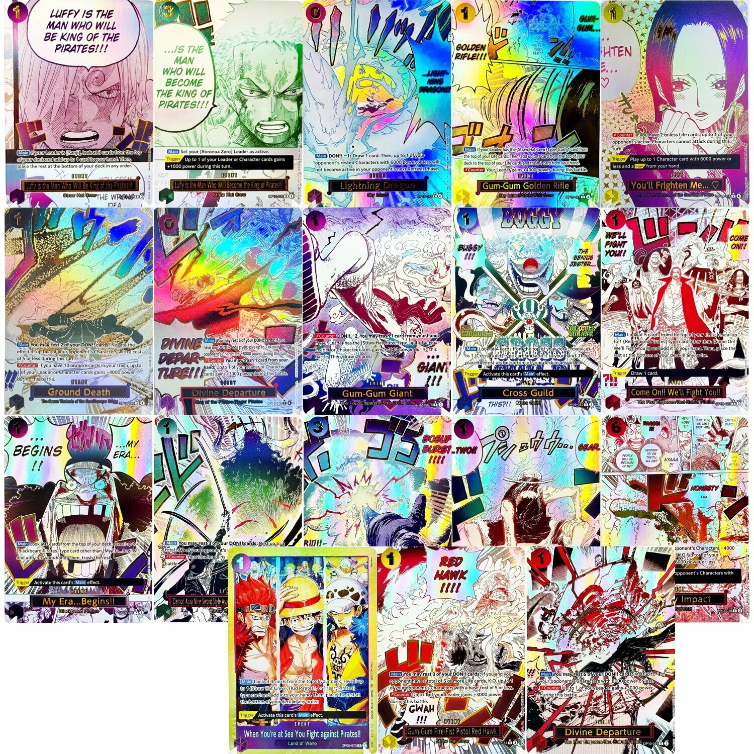 Новый полный набор английских карт One Piece Event Card: альтернативные иллюстрации, манга-карты, реплики OPCG, коллекционные аниме-карты с текстурной фольгой
