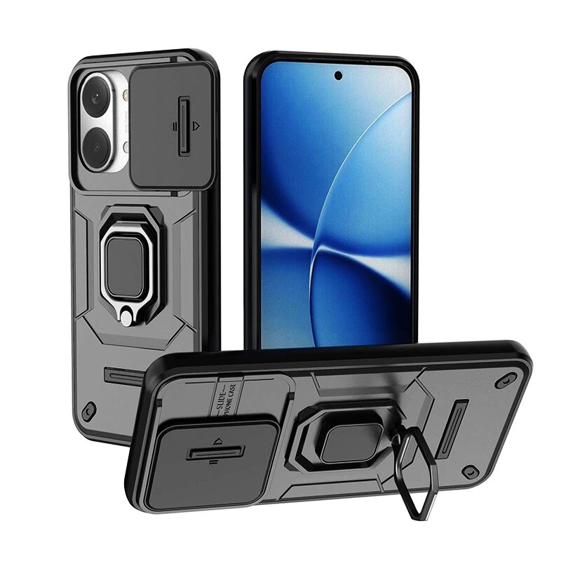 Противоударный защитный чехол KEYSION для POCO X8 Pro Max с защитой Черный, черный, for POCO X8 Pro