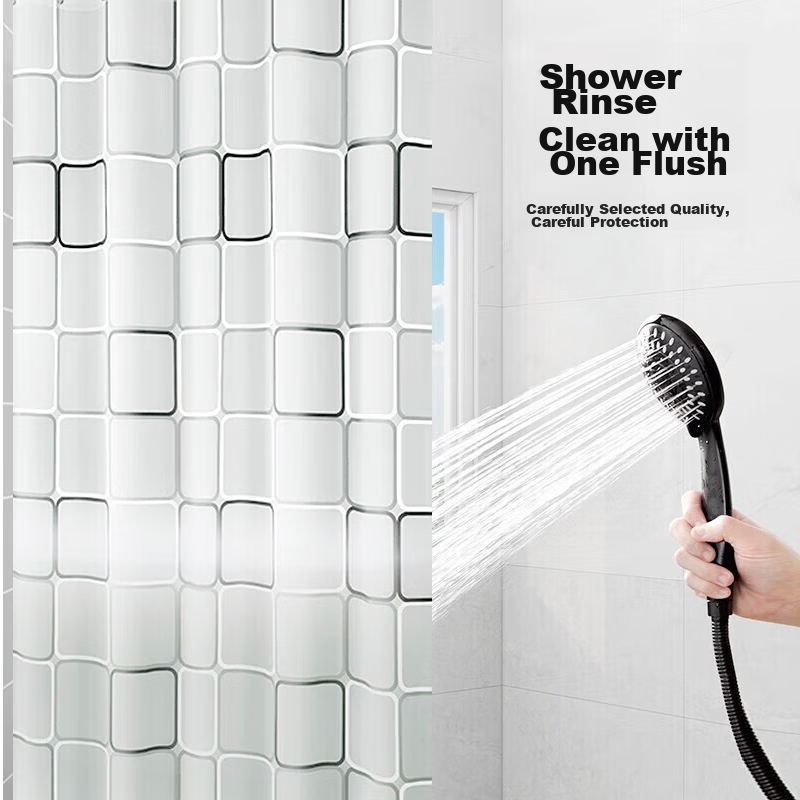 Guangduola Shower Curtain, Room Divider, Thickened Bathroom Curtain, Shower Curtain, Waterproof, Mold-Proof, Bathroom Window Curtain, 180*200cm