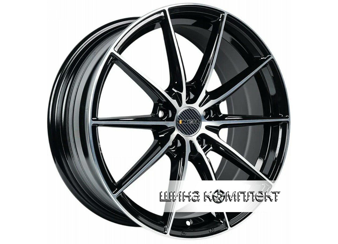 Колесный диск INCH FA8533 8x18 5x112 ET38 66,6 Gloss Black Machined Face литой для автомобиля