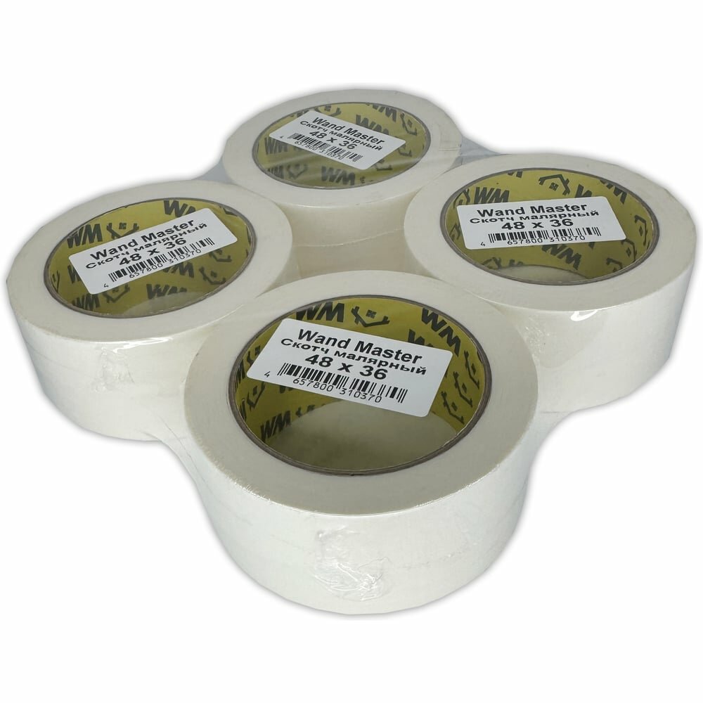Клейкая лента малярная (48 х 36), 4 штуки в упаковке Wand Master ЦБ-00005950
