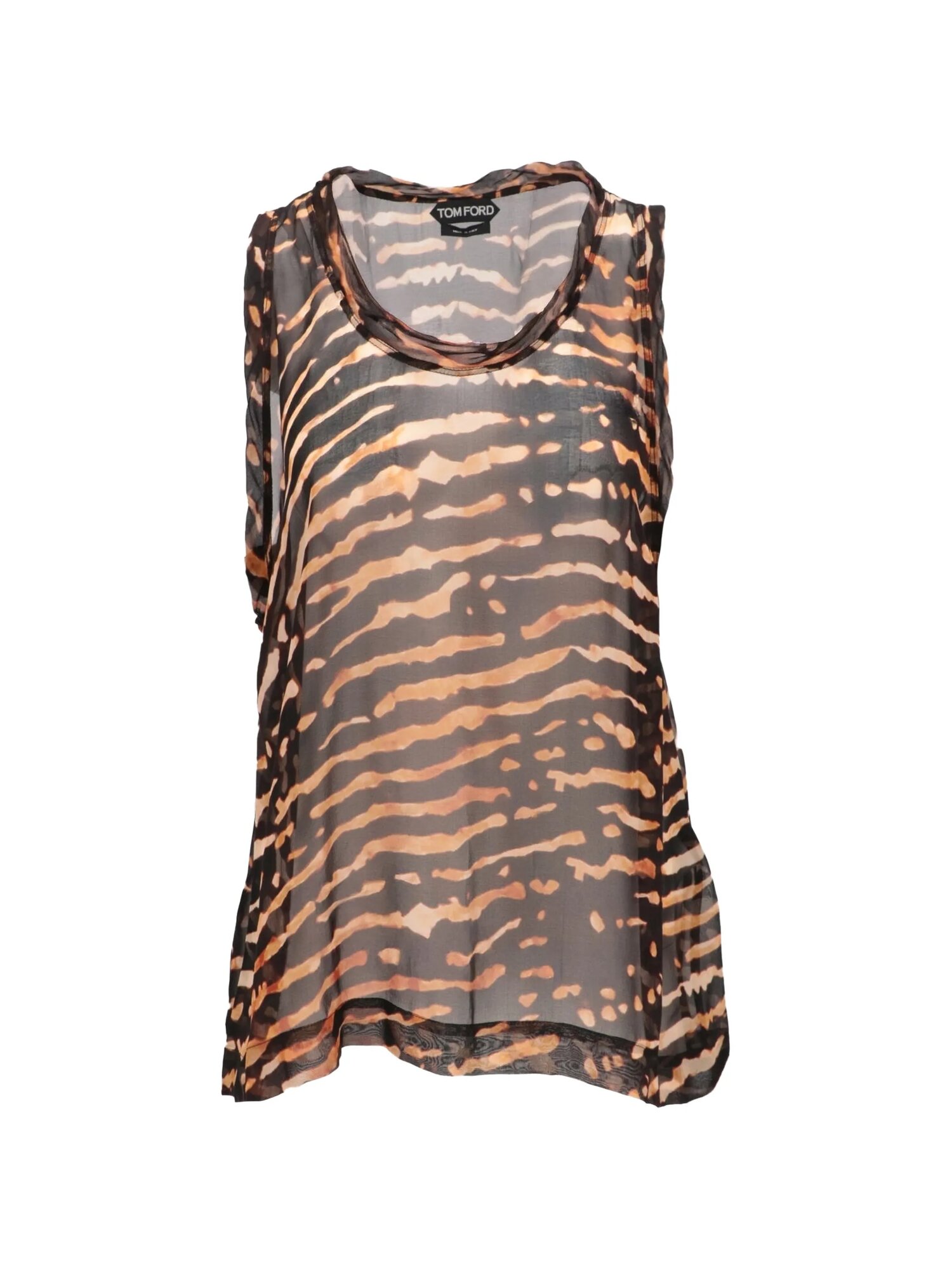 Топ Tiger-print sleeveless top