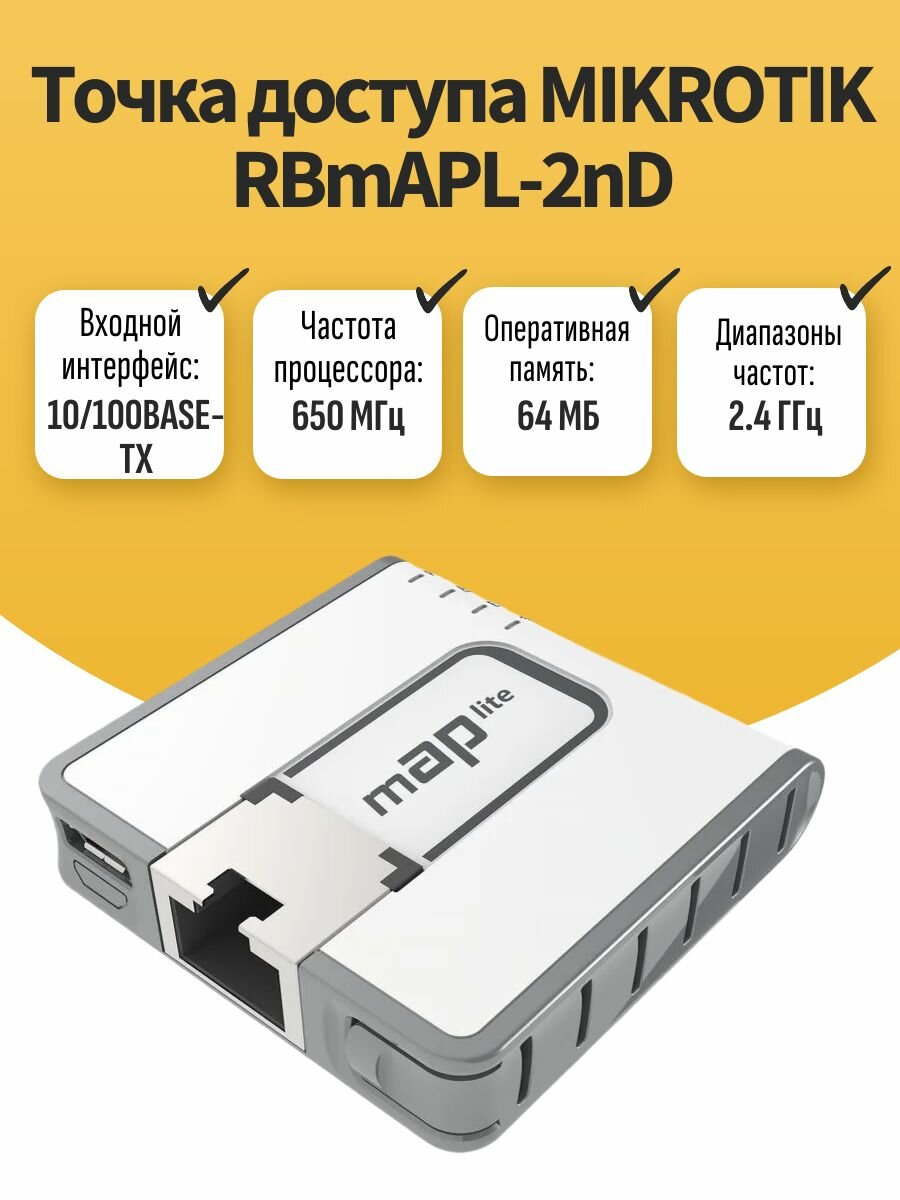 Точка доступа MIKROTIK RBmAPL-2nD