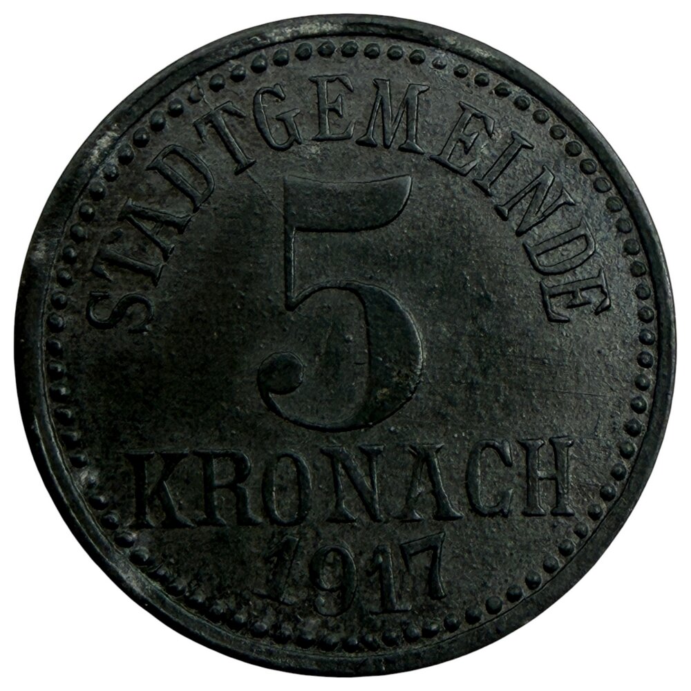 Германия, Германская империя, Кронах 5 пфеннигов 1917 г. (Zn)