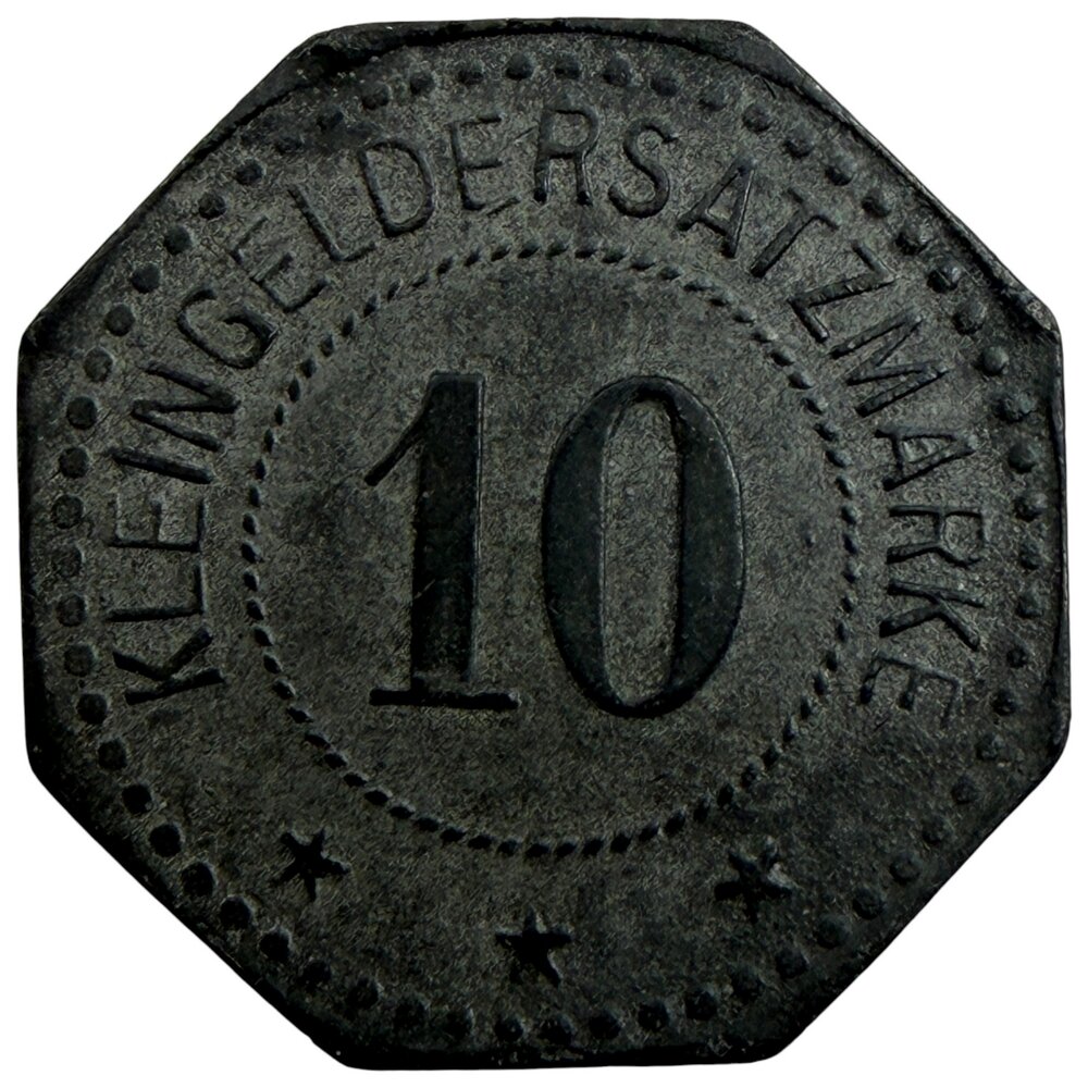 Германия, Эльмсхорн 10 пфеннигов 1914-1924 гг. (Zn)