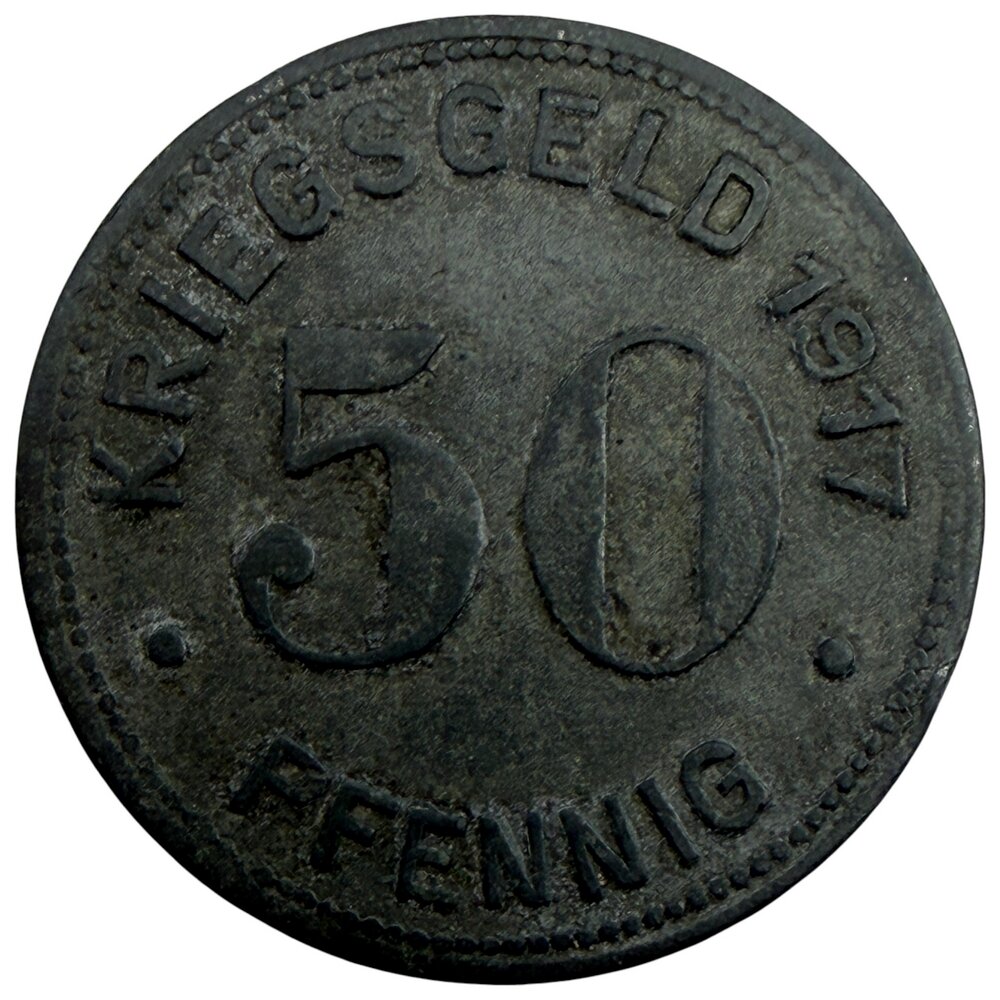 Германия, Германская империя, Эссен 50 пфеннигов 1917 г. (Точки)