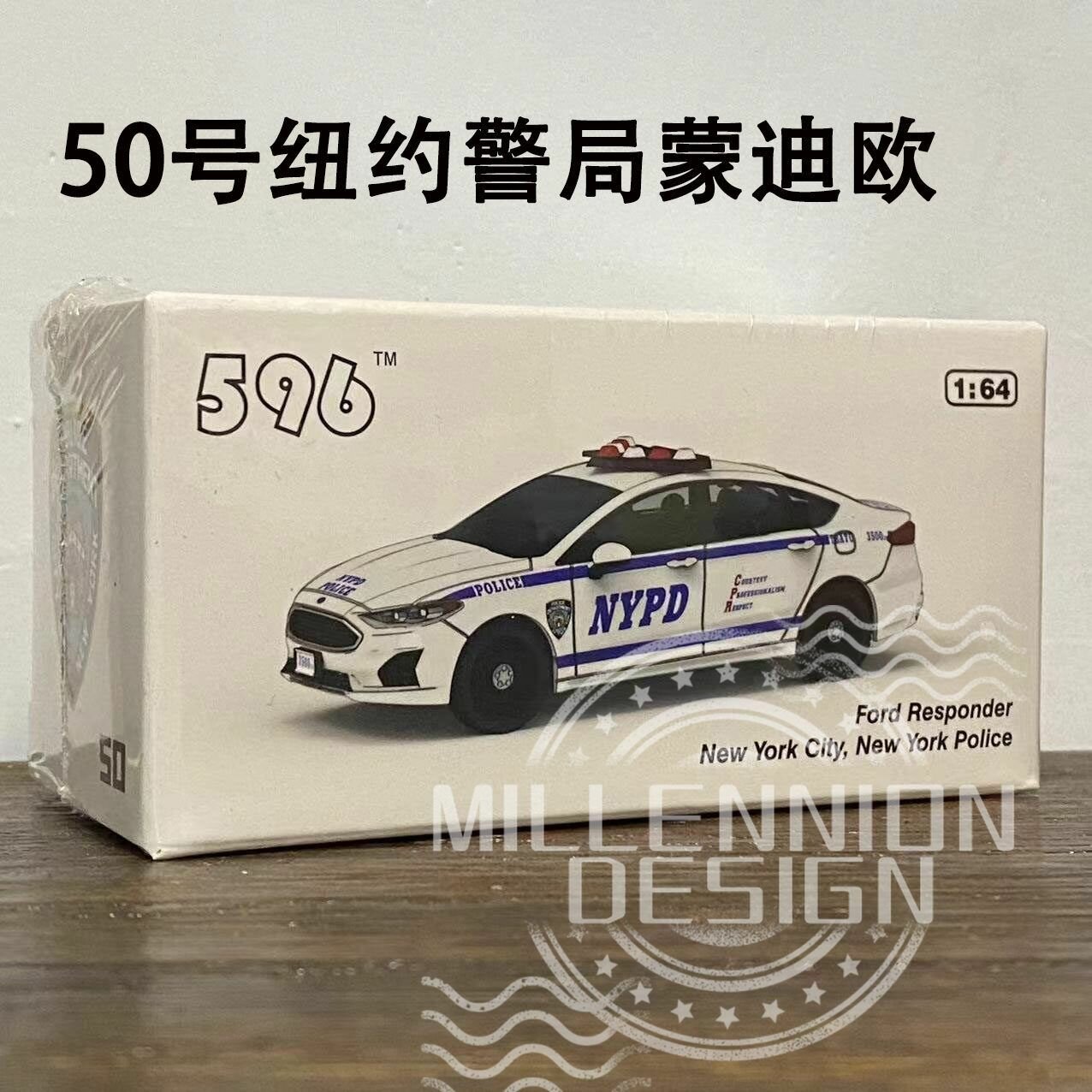 596 Police 1:64, литой автомобиль полиции, модель(50-FORD RESPONDER)