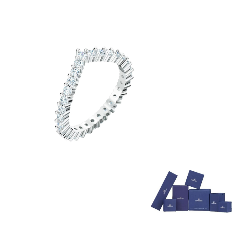 Кольцо обручальное, кристаллы Swarovski