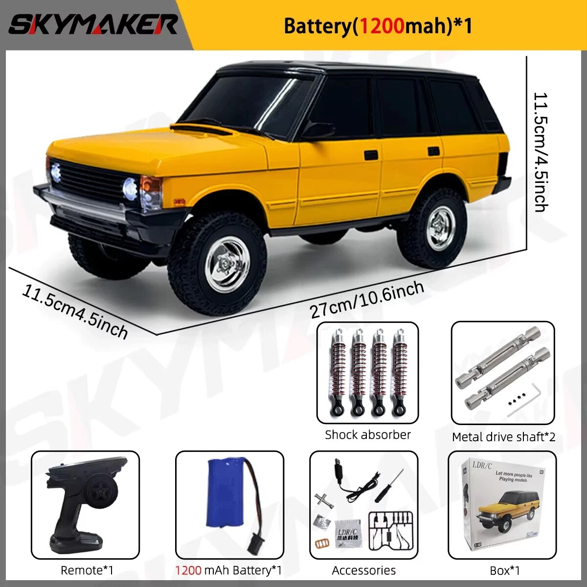 Радиоуправляемый внедорожник Skymaker LD18401 1:18 YW-1B1200-HSA-MDS