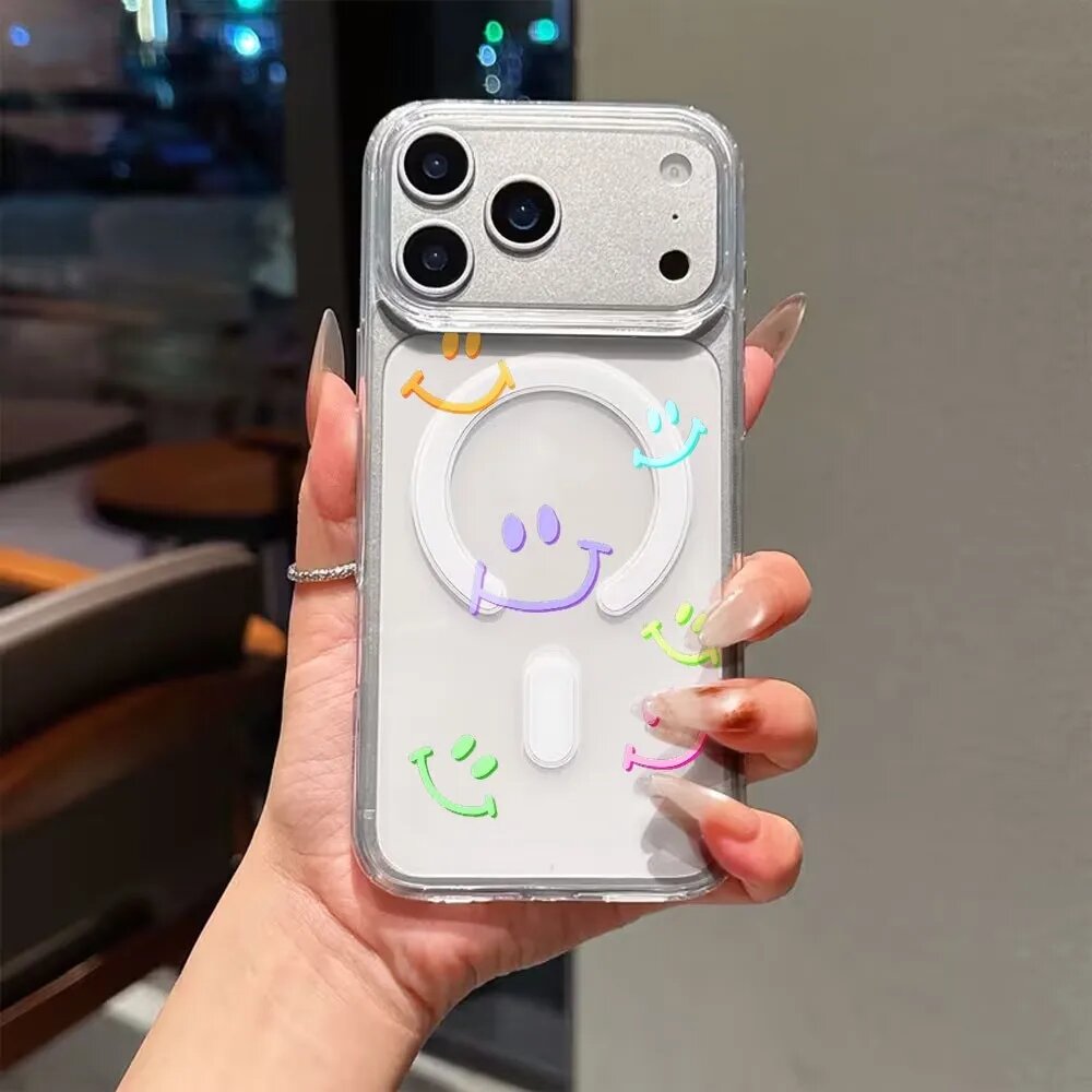 Беспроводной чехол для зарядки Dopamine Smile для iPhone 17, 16, 15, 14, 13, 12, 11 iPhone17 Pro