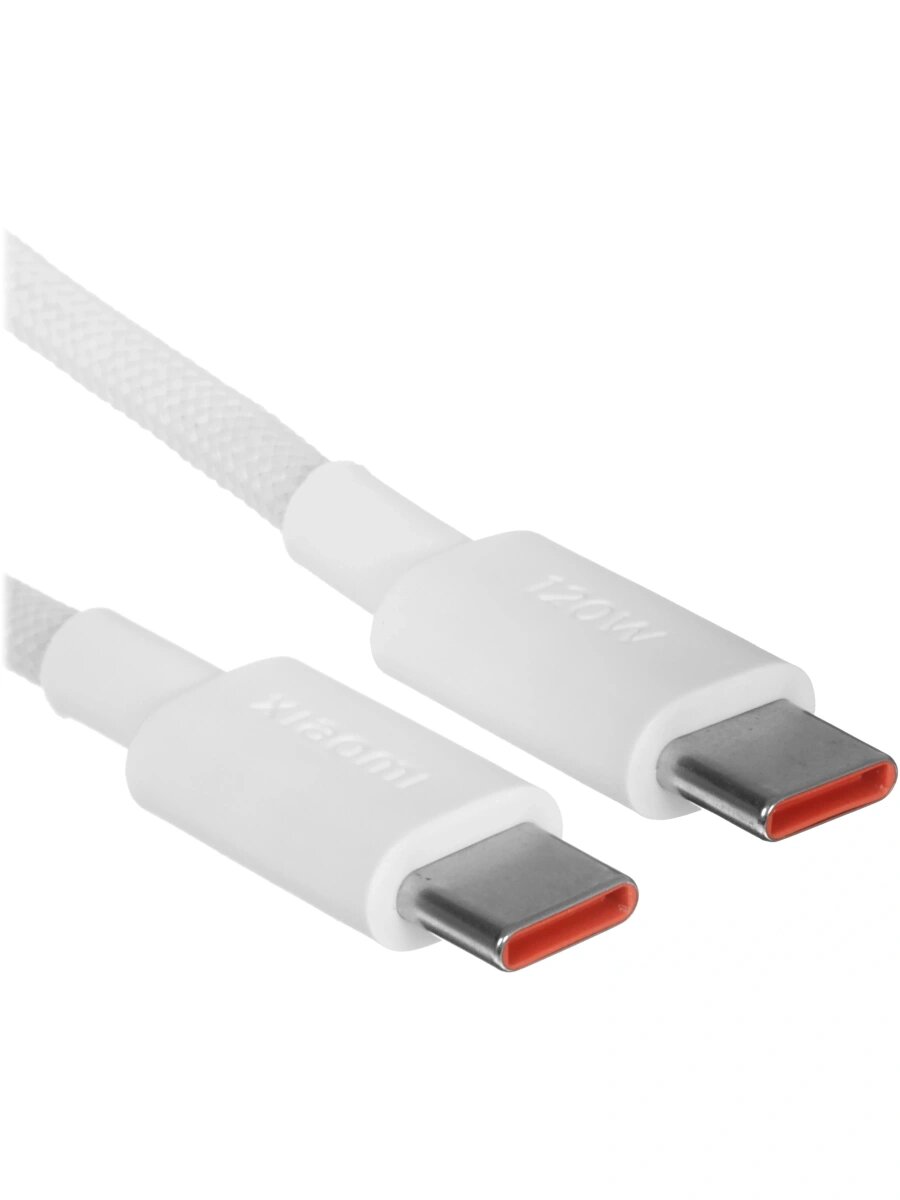 Кабель Xiaomi BHR087KGL, USB Type-C (m) - USB Type-C (m), 1м, 6A, белый