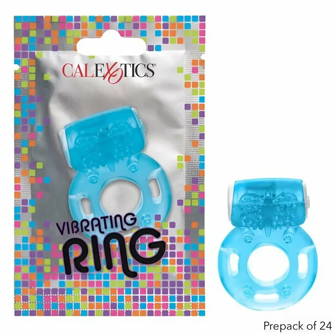 Эрекционное кольцо Calexotics FOIL PK VIB, с вибрацией, термопластичный материал, розовое