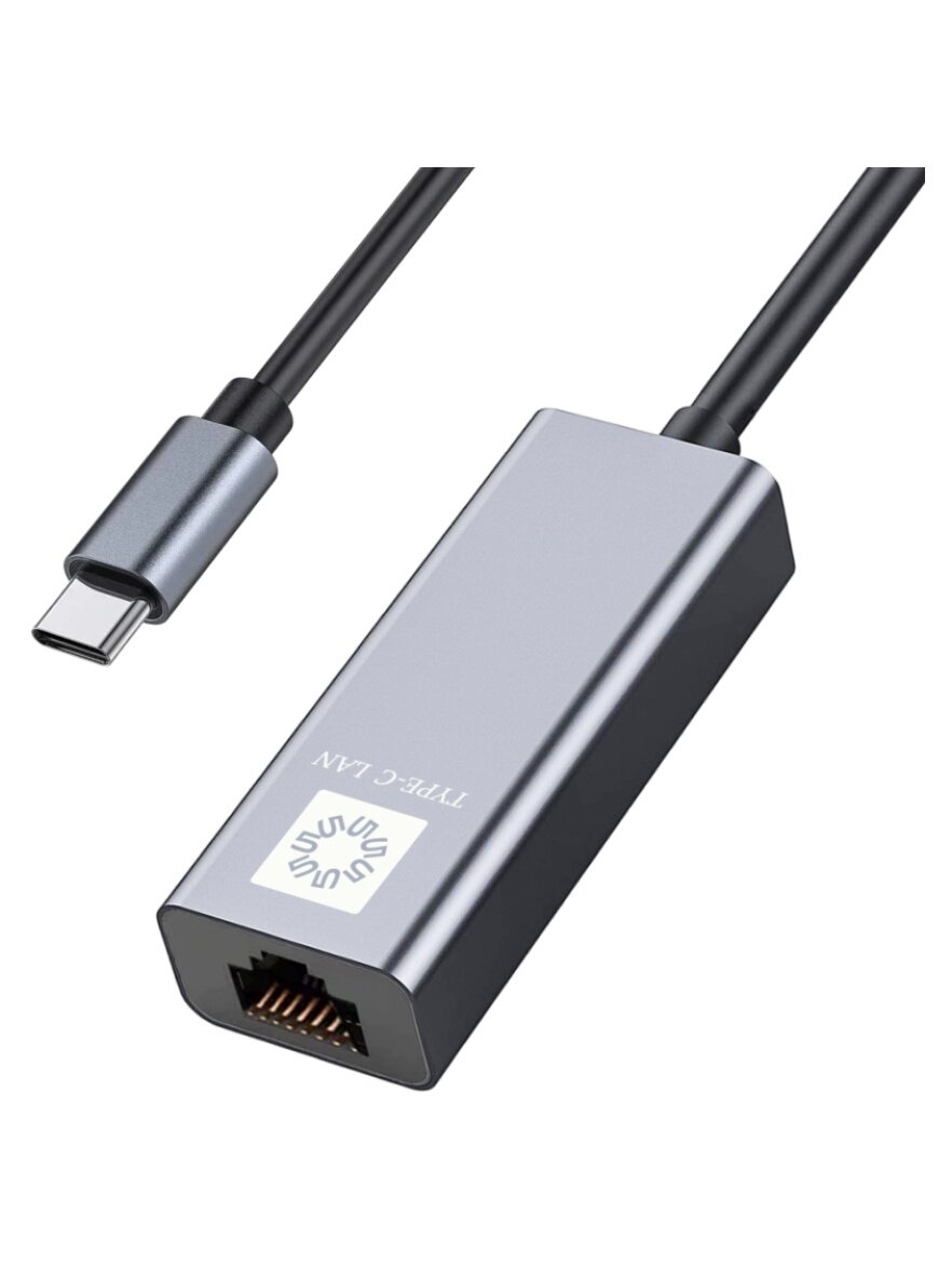 Кабель-адаптер 5BITES UA2C-45-16BK USB3.1 RJ45 100MB AL серый