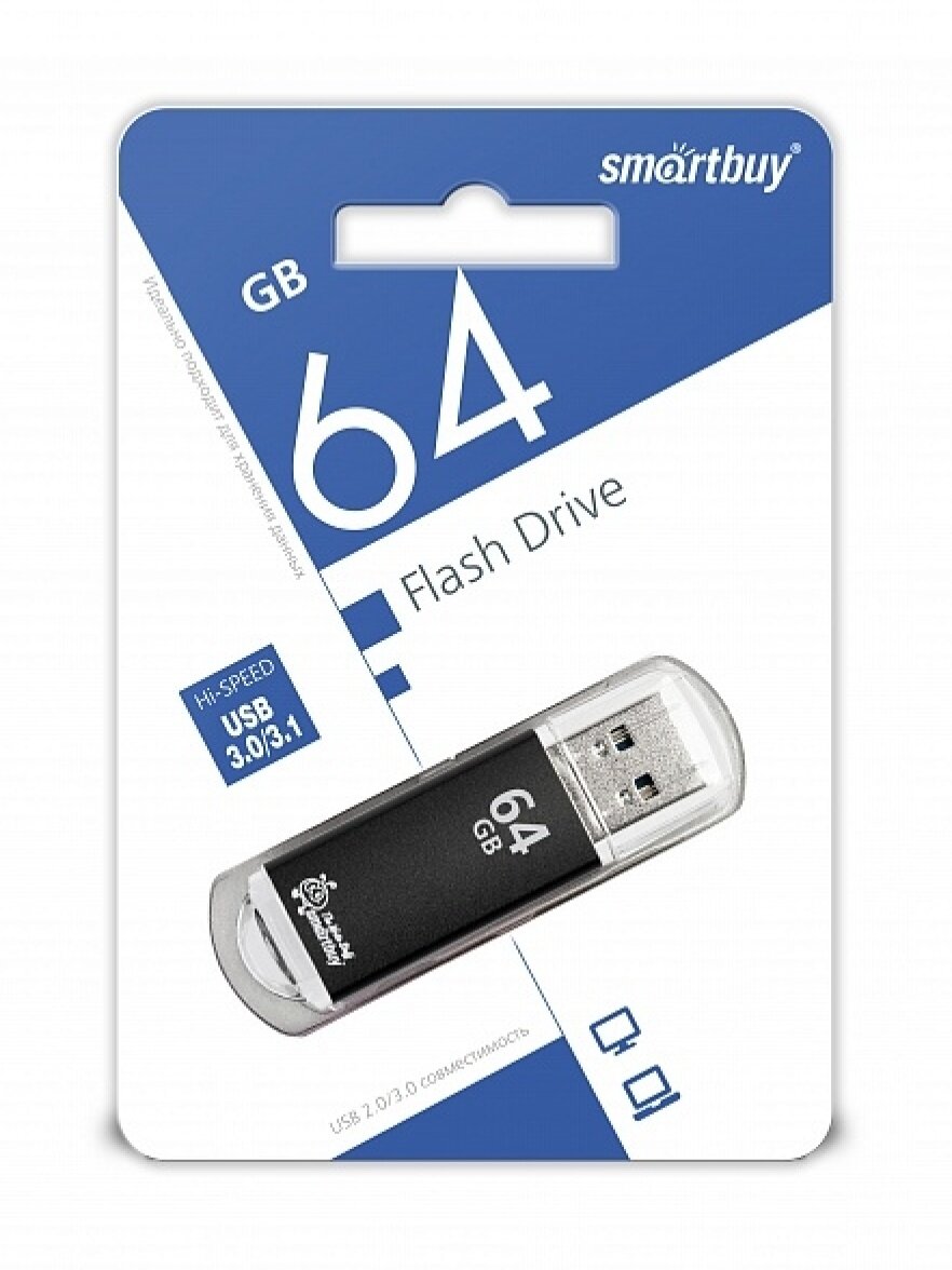 USB флешка Smartbuy 64Gb V-Cut black USB 3.0