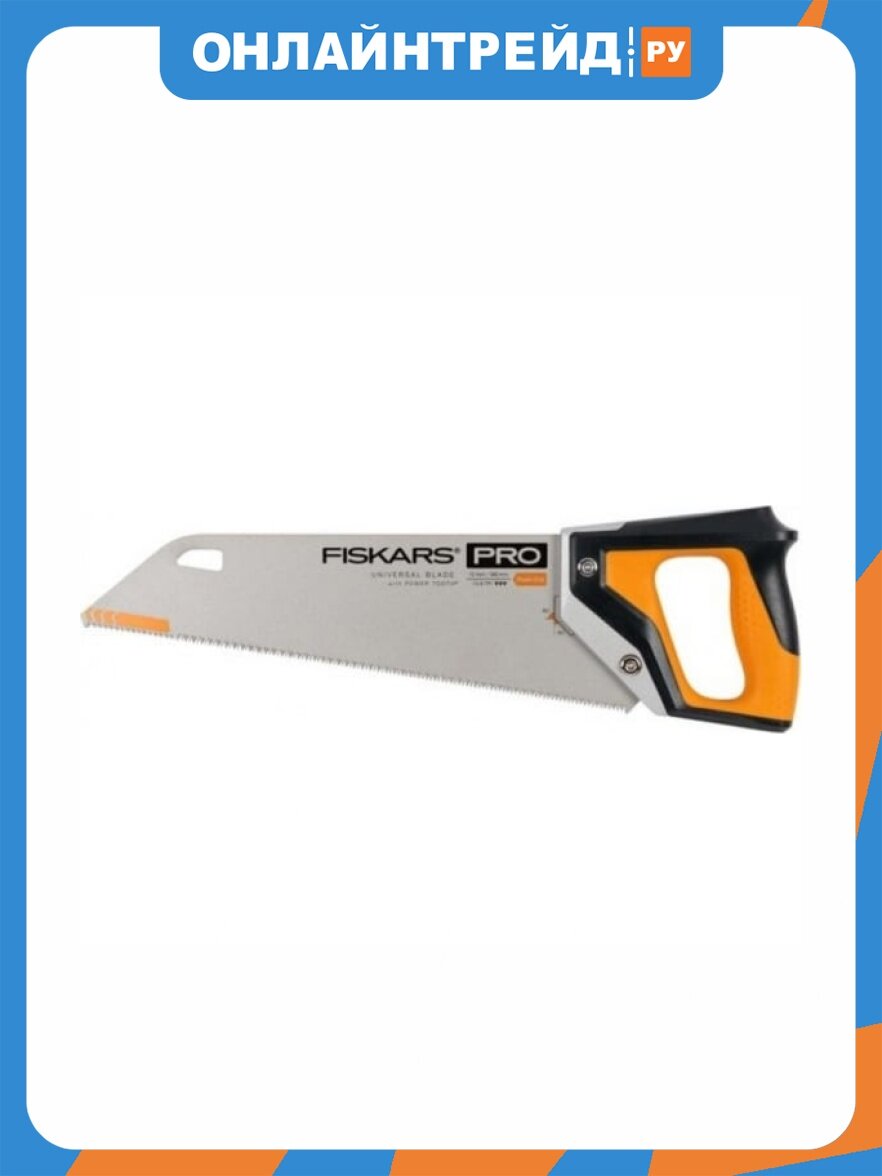 Ножовка Fiskars по дереву PowerTooth 380мм 9 зубьев на дюйм (1062930)