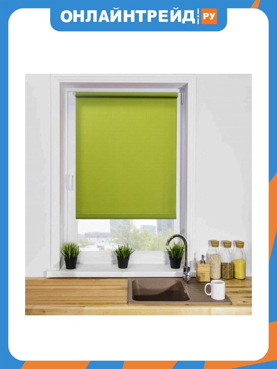 Рулонная штора LM Decor Лайт 30-04 зелёный, 200х185 см (3004200 LD)