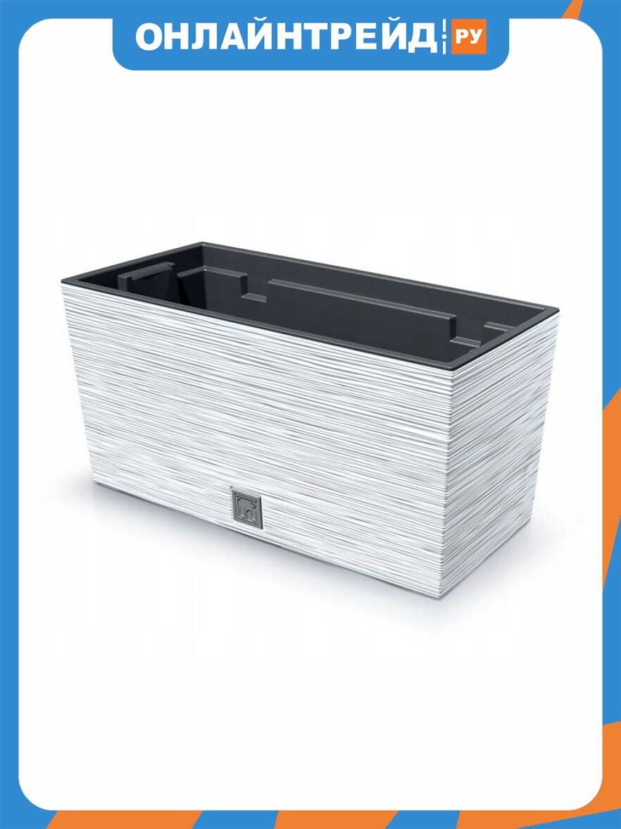Кашпо для цветов Prosperplast FURU CASE напольное, 18 л, низкое, белый (PPDFC600-S449)