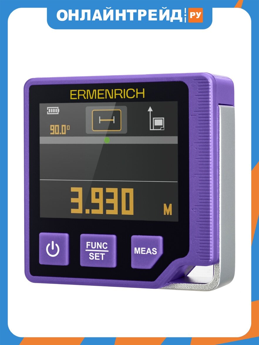 Цифровой уровень с лазерной рулеткой Ermenrich Verk LQ60 («3 в 1»)