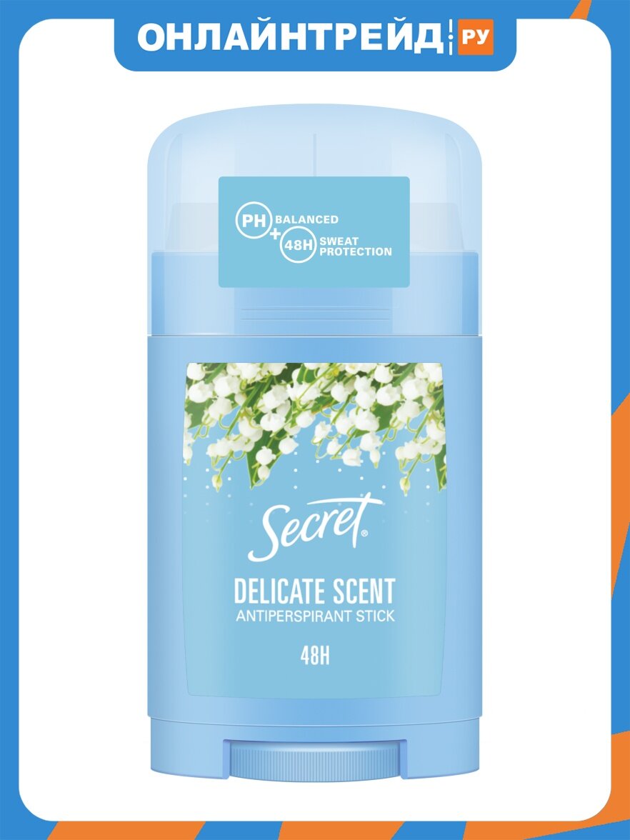 Твердый дезодорант-антиперспирант Secret Delicate Scent, 45 г (стик)