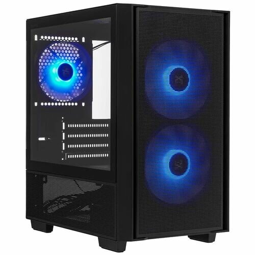 Компьютерный корпус XASTRA A400M 3ARGB-C6 (A400M-2FC14A-1FC12A-C6) черный - Mini Tower, Micro ATX, USB 3.2 Gen 1 Type A, USB 3.2 Gen 2 Type C