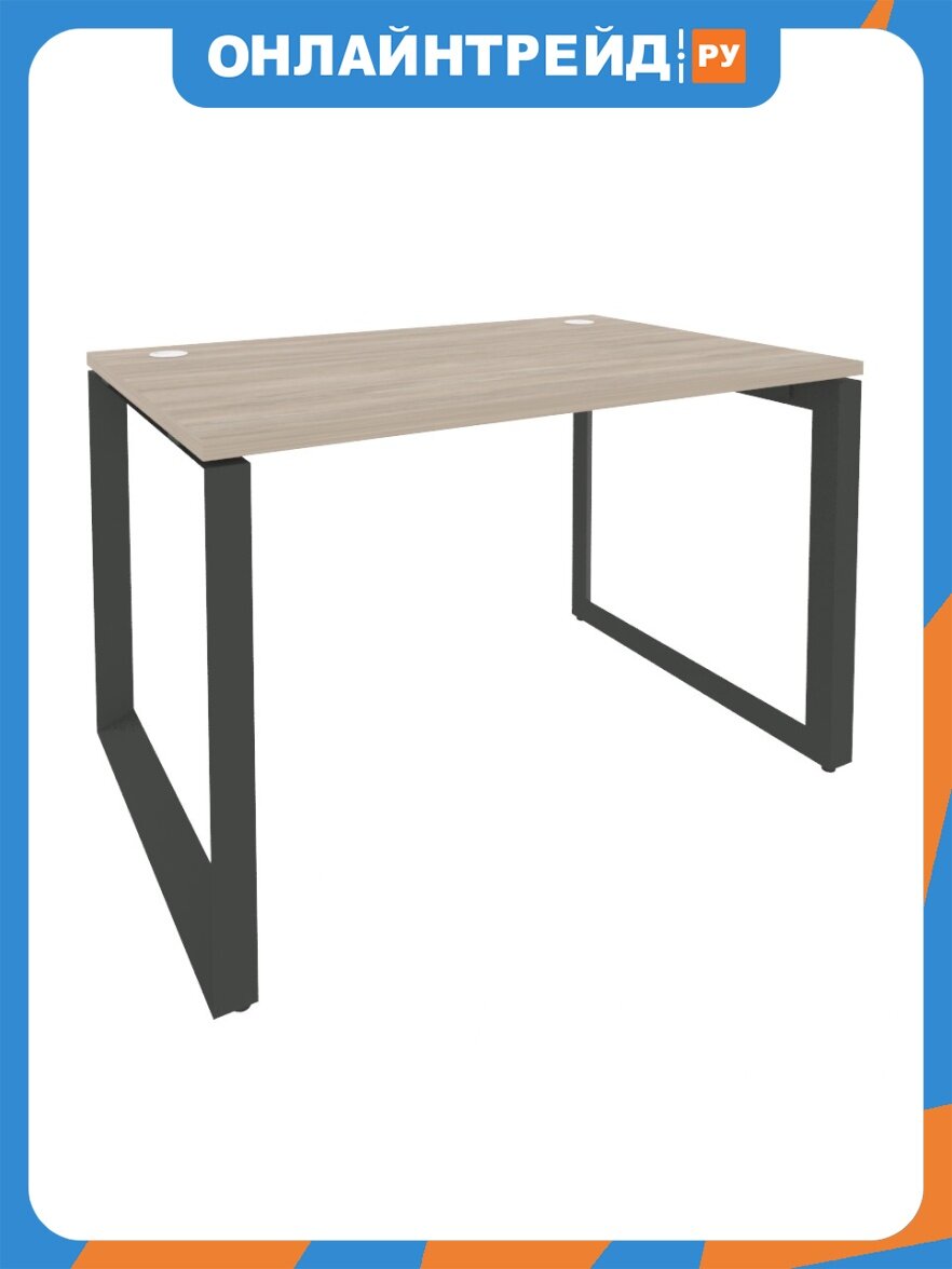 Стол рабочий Riva CHAIR на О-образном м/к O. MO-SP-2.8 Дуб аттик/Антрацит металл 1180*800*750 Onix