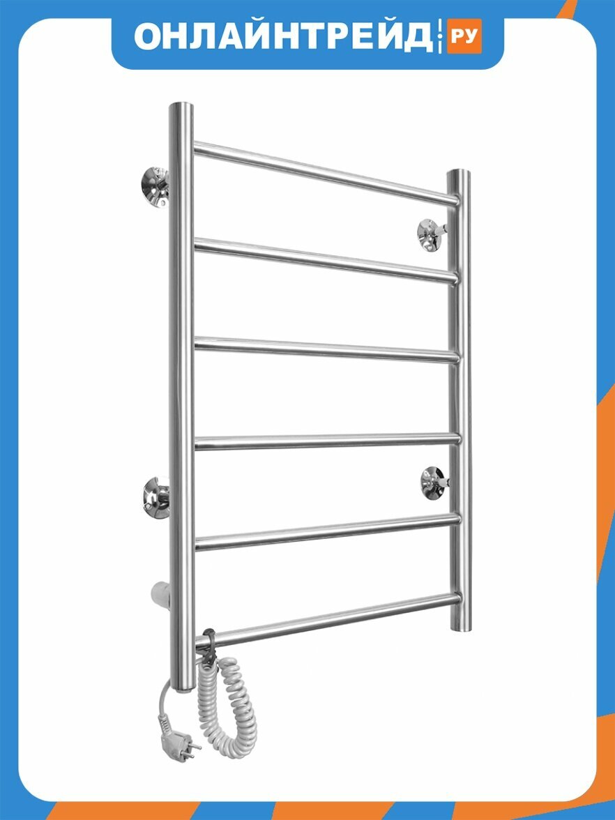 Полотенцесушитель электрический с сухим кабелем Domoterm DMT 109-6 50x71 EK L