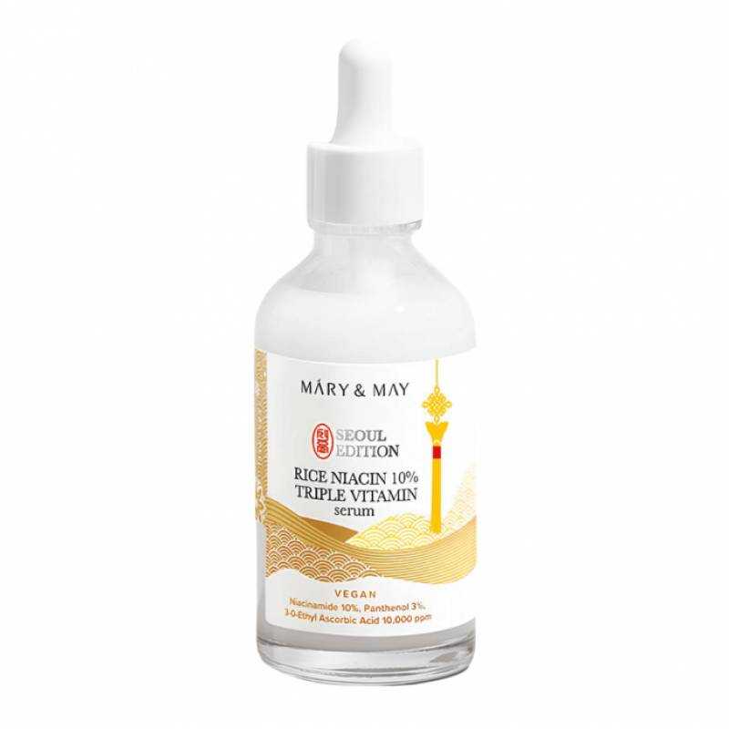 Mary&May Rice Niacin 10% Triple Vitamin Serum Крем-сыворотка для борьбы с тусклостью и пигментацией