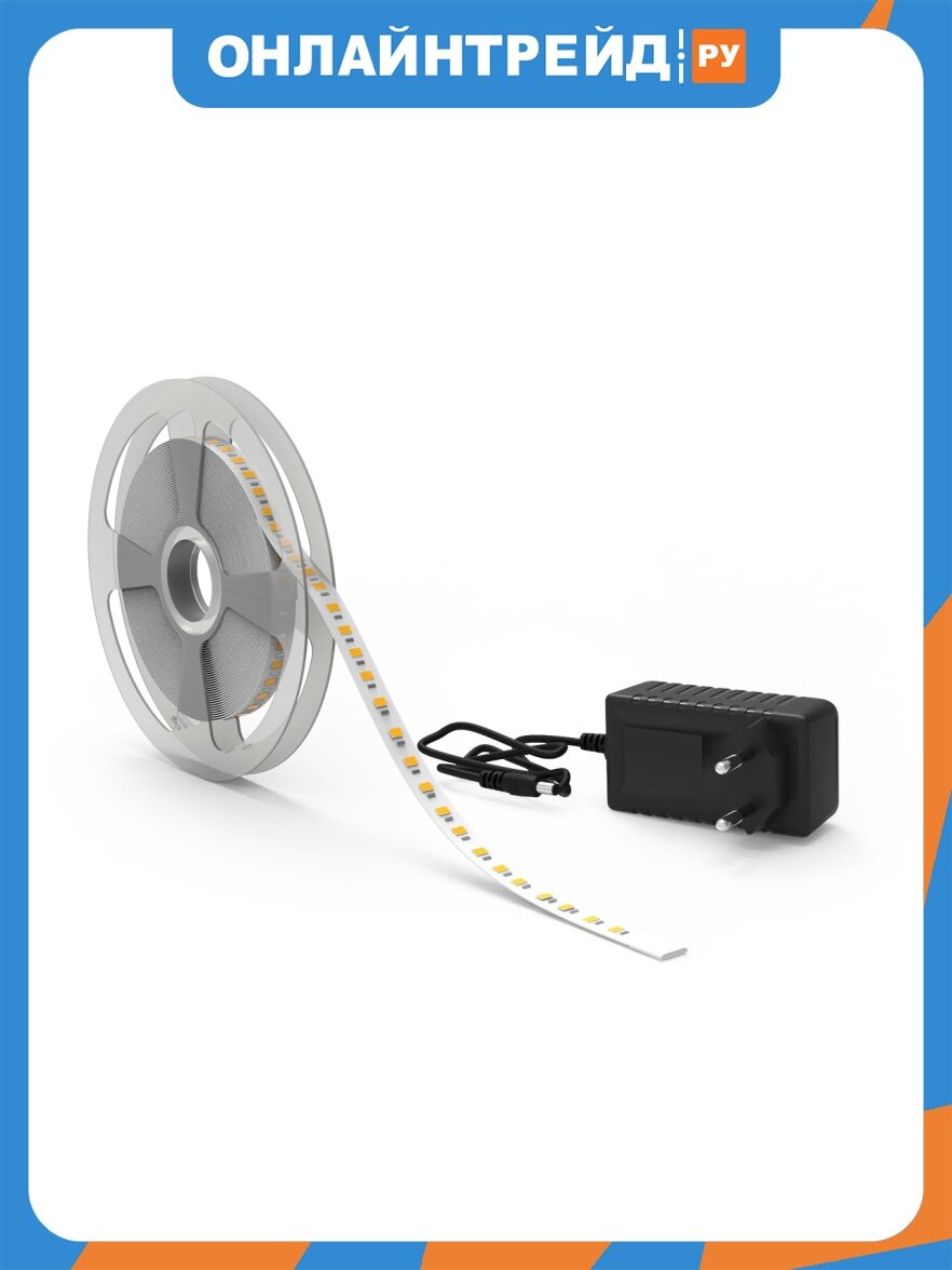 Светодиодная лента Gauss Basic в комплекте LED 2835/120 12V 12W/m 1200lm/m 4000K 8mm IP65 5m 1/50