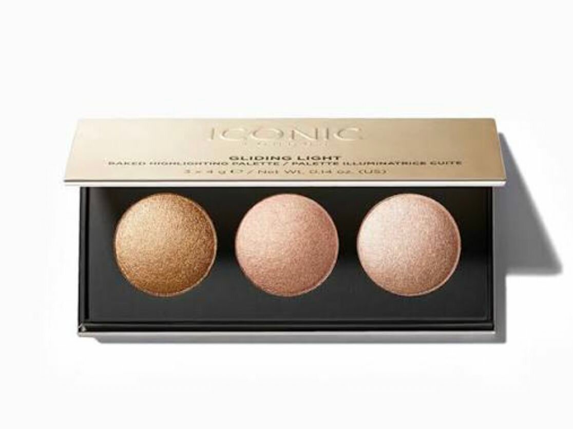 ICONIC London палетка хайлайтеров Gliding Light Baked highlighting Palette