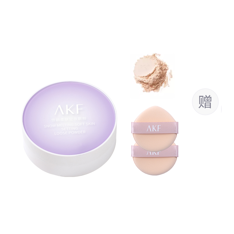 Пудра для фиксации макияжа женская AKF Snow Melt Loose Powder