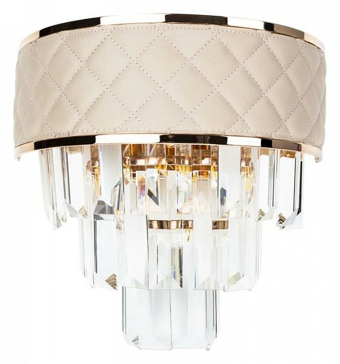 Настенный светильник Arte Lamp Annabelle A1008AP-2GO цвет плафона подвески Бежевый, Прозрачный, цвет арматуры Золото