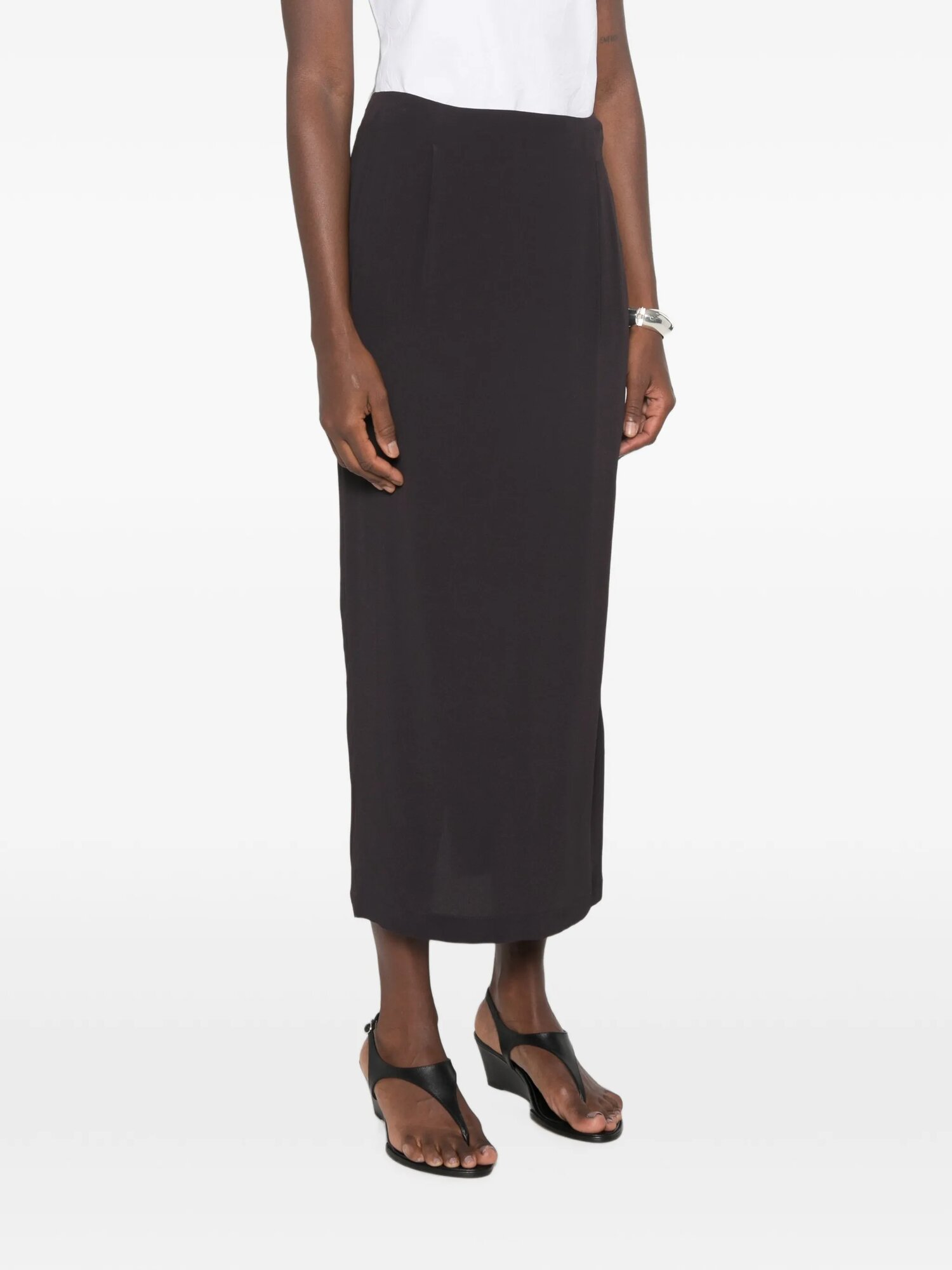 Юбка SU Rear-slit midi skirt, размер 40 — фото 1