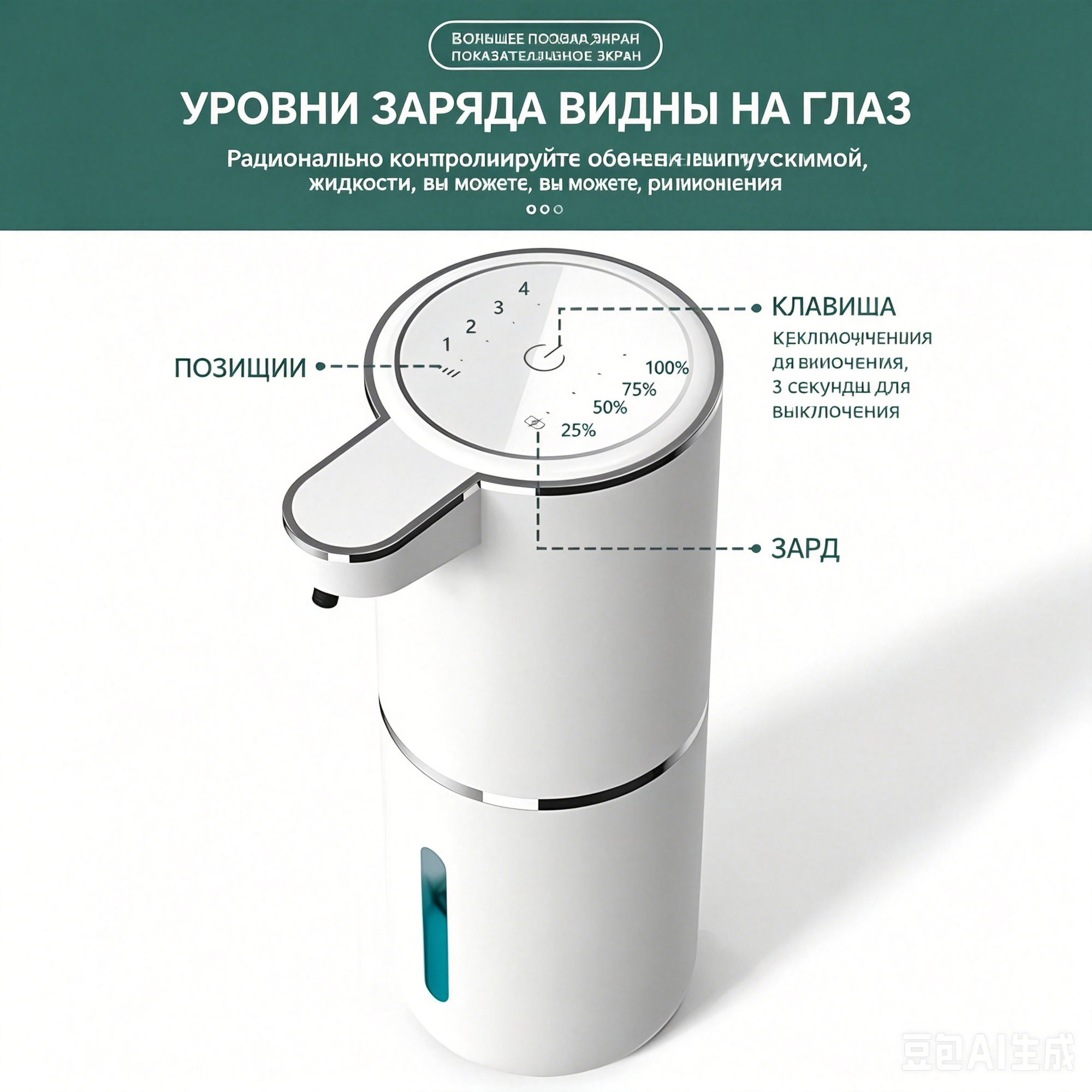 Дозатор для жидкого мыла сенсорный, диспенсер для мыла сенсорный, 390 мл