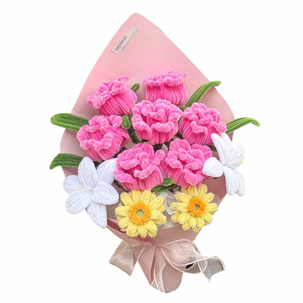 Вязаная кукла унисекс YANGWAWAHEXIAOXIONGTIAOWU Букет Мими, Meiya Same Style Bouquet