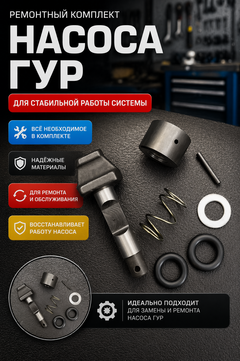 Комплект деталей для дверной фурнитуры: цилиндр, винт, пружина, кольца, шайба - 6 элементов, черные и серебряные, для замка, 180x50 мм