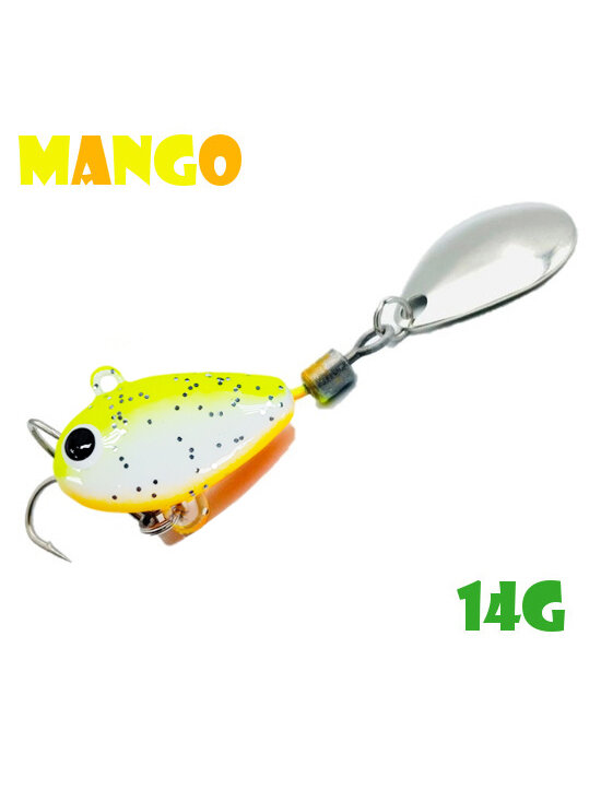 Блесна Тейл-Спиннер для рыбалки Uf-Studio Hurricane 14g #Mango