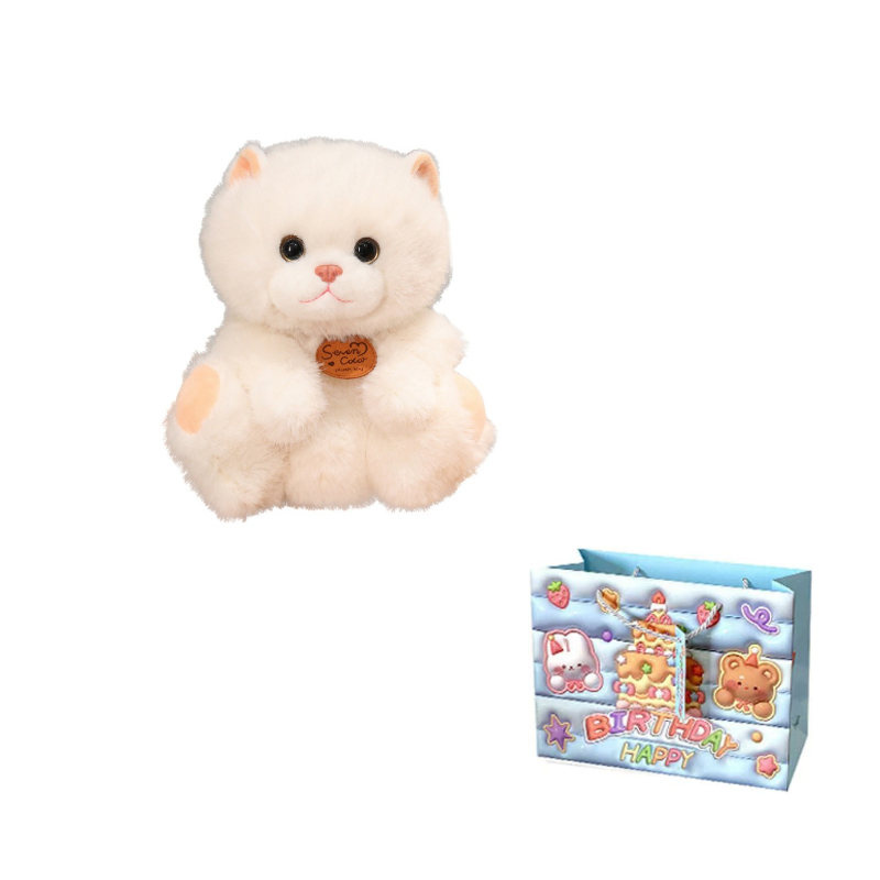 Подарочная сумка унисекс MORTEN SOLUM "С днем рождения" с котенком, 25CM EU