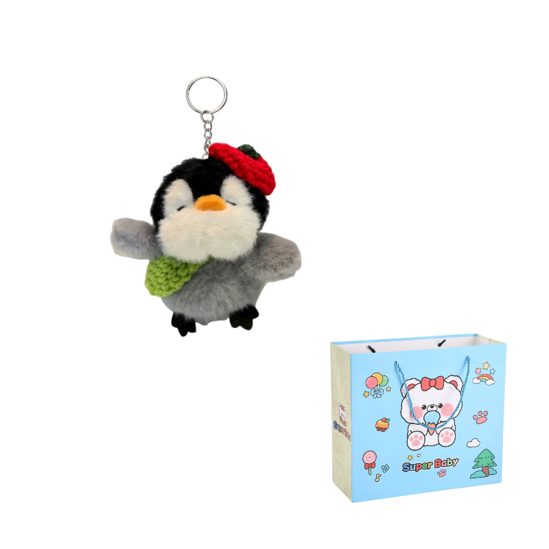 Плюшевая подвеска унисекс BANLI дизайн питомца Пингвин Сопровождение, Red Hat Penguin, 10 CM EU