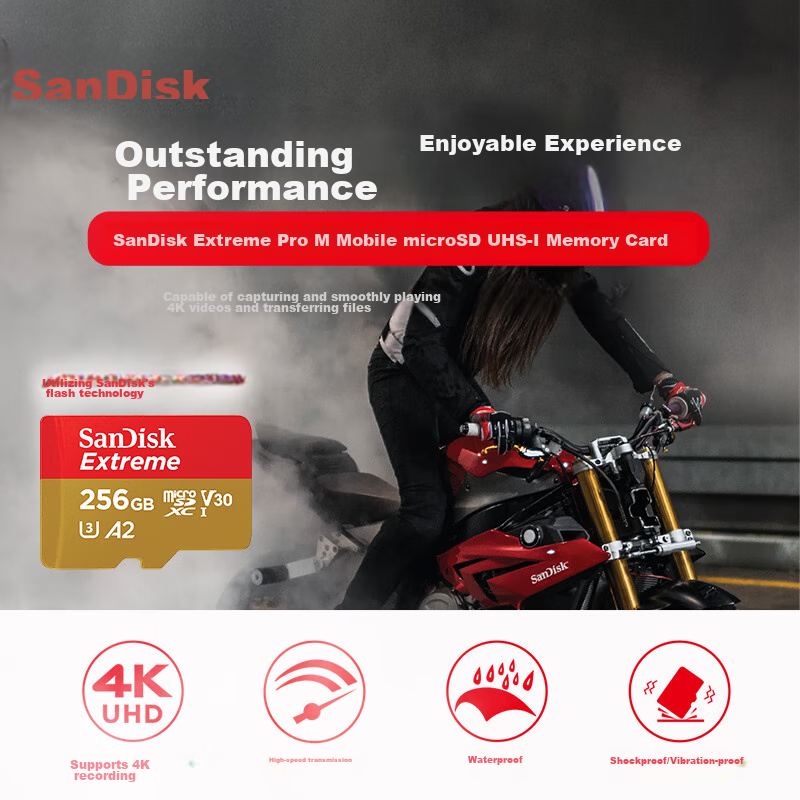 SanDisk 256GB TF MicroSD карта A2 V30 U3 4K высокоскоростная память для видеорегистратора экшн-камеры дрона Версия：256